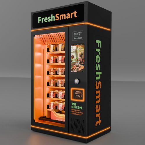 Mini Fresh Food Salad Vending Machine | Meal & Drink Dispenser with Lift
