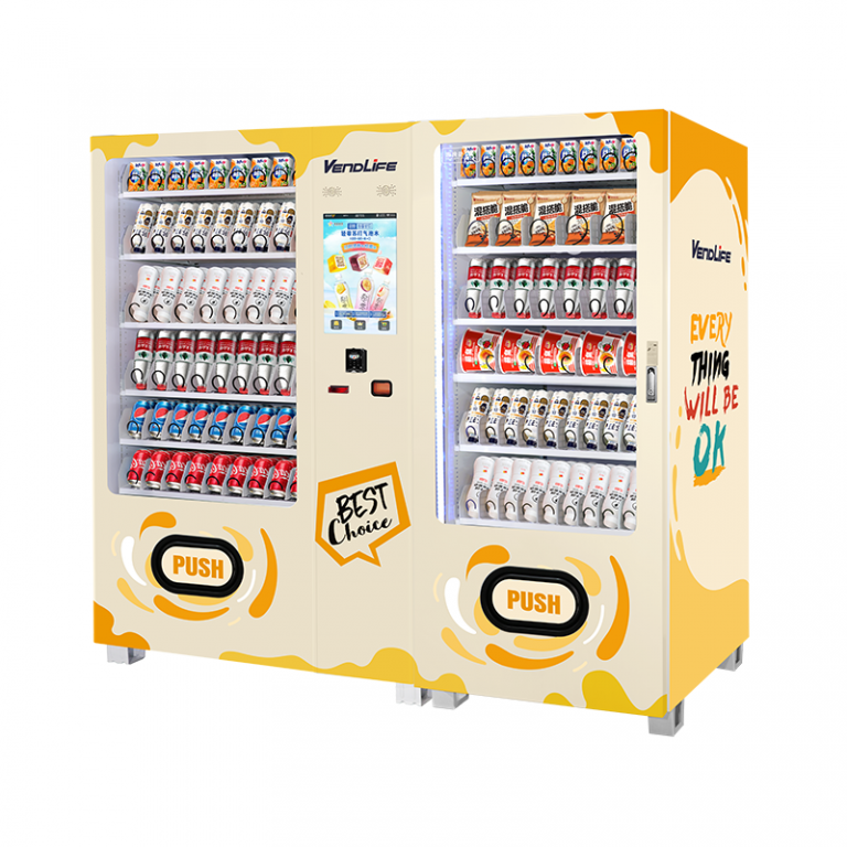 Vending Machine for Foods and Drinks - Double Cabinet Combo